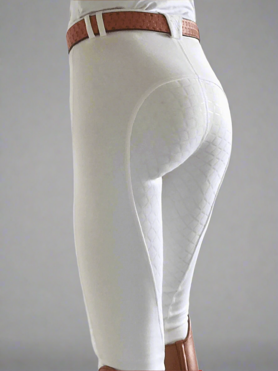 Gripper Breeches with zip front - No Pocket & Gel Seat - White – Peter ...